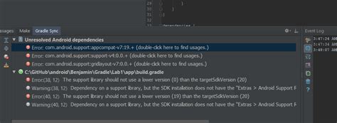 Android Errors In Gradle Sync Intellij Idea 131 Stack Overflow