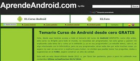 cursos gratuitos para aprender a programar android en español