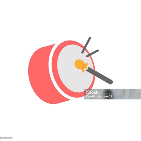 드럼과 노브 아이콘 플랫 디자인 흰색 배경에 악기 개념 벡터 디자인 리듬에 대한 스톡 벡터 아트 및 기타 이미지 리듬 0명 공연 Istock