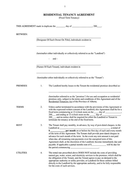Free Alberta Rental Agreement Fill Out And Sign Online Dochub