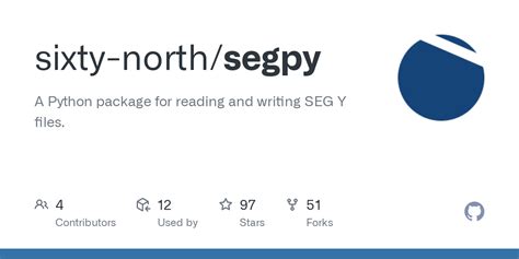 GitHub Sixty North Segpy A Python Package For Reading And Writing SEG Y Files