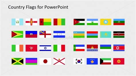 Flag Icons Of The World PowerPoint Shapes SlideModel