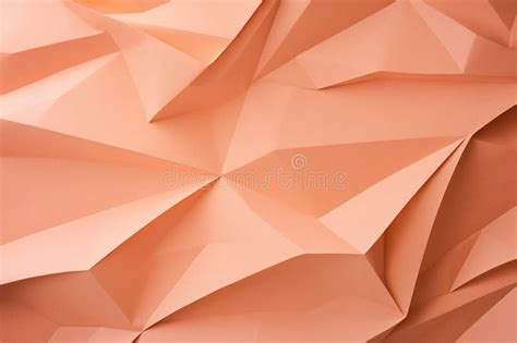 Crumpled Peach Fuzz Color Paper Texture Background The Wrinkled Design