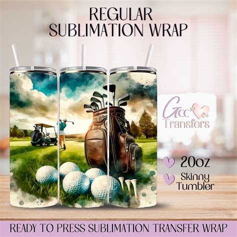 Female Golfer Player 20oz Regular Sublimation Wrap Gcc Transfers