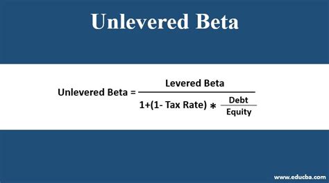 Unlevered Beta Explanation Examples With Excel Template