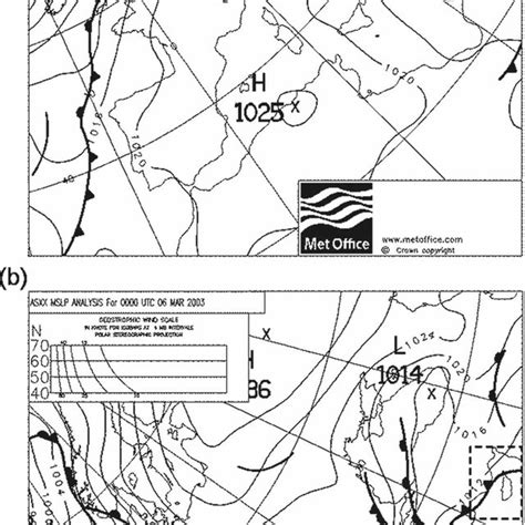 Mean Sea Level Pressure Mslp Analysis At A 0000 Utc 5 Mar And B
