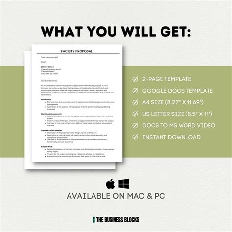 Facility Proposal Template Facility Improvement Facility Expansion Facility Upgrade Facility