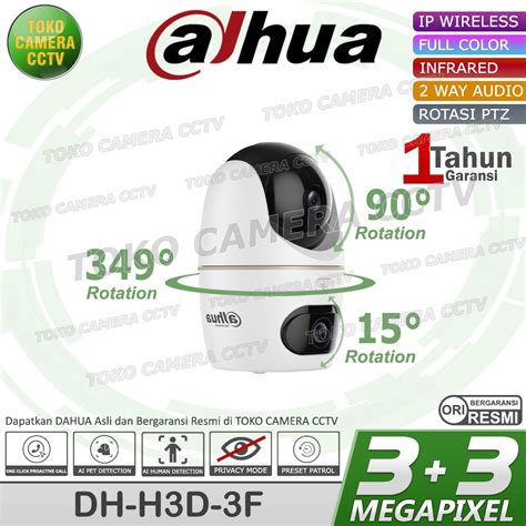 Jual Wifi Camera Dahua Dual Lens Mp Hero D Kamera Cctv Indoor Rotasi Ptz Audio Full Color