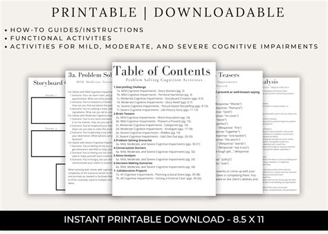 80 Problem Solving Activities For Adult Speech Therapy Medical Slp Patient Worksheets Tbi