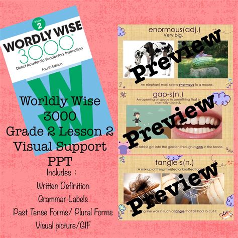 enhance wordly wise learning grade 2 lesson 2 powerpoint presentation