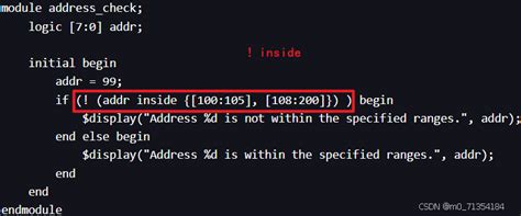 Systemverilog中inside的常见用法systemverilog Inside Csdn博客
