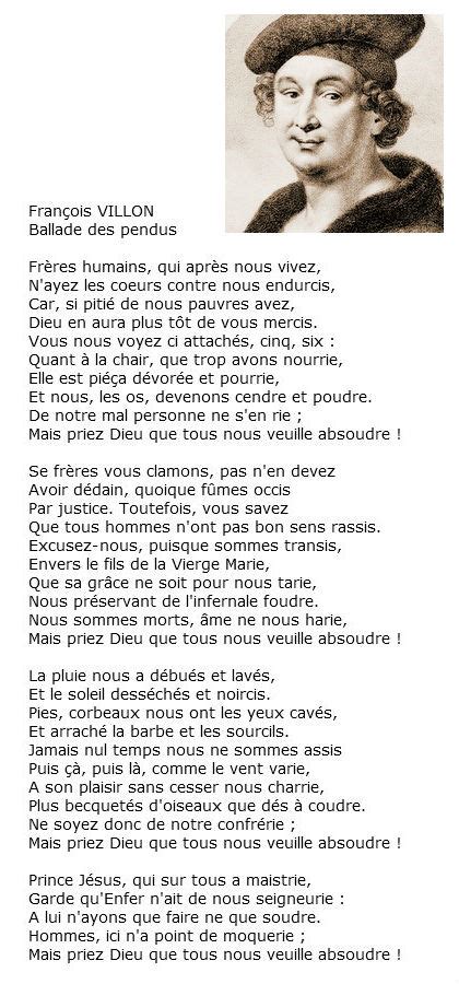 Франсуа Вийон Баллада о повешенных Ксения Кольт Стихи ру