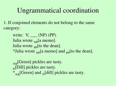 Ppt Syntax Coordination Substitution Movement Powerpoint