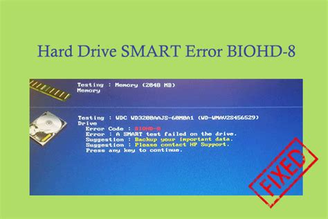 how to troubleshoot the hard drive smart error biohd 8