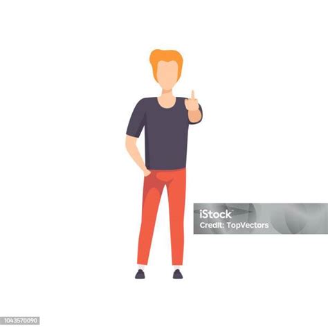 기호 무례 기호 제스처 익명 사람 문자 벡터 그림 흰색 배경에 몸짓 가운데 손가락을 보여주는 젊은 남자 감정에 대한 스톡 벡터 아트 및 기타 이미지 Istock