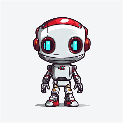 Premium Vector Adorable Cute Cyberpunk Robot Vector