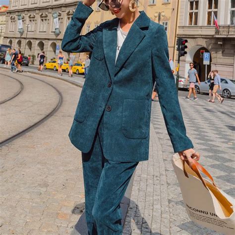 Корейский S Xl размера плюс вельветовый осенний Блейзер костюм Женский Длинный блейзер пальто