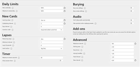 Anki Settings For Exams Every 2 3 Weeks Ranki