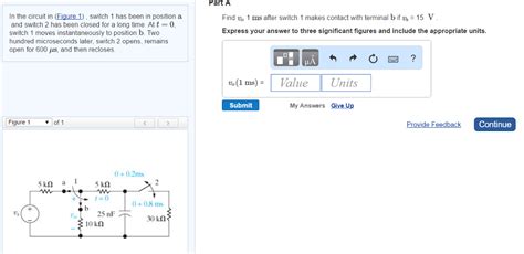 Solved In The Circuit In Figure Switch Has Been In Chegg Com