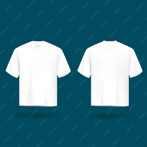 白色模擬t恤設計模板 Premium矢量