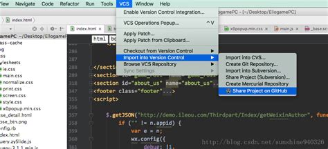 webstorm 用webstorm连接github webstorm github csdn博客