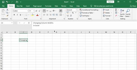 Modify Column Width By Format Option 1 Ms Excel Tutorial