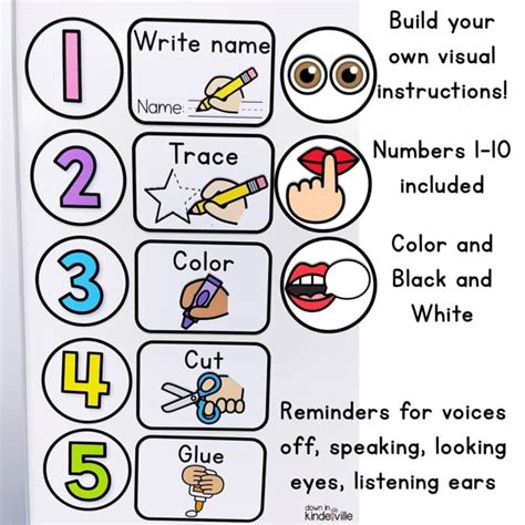 Visual Instructions Editable Visual Directions Visual Directions Cards