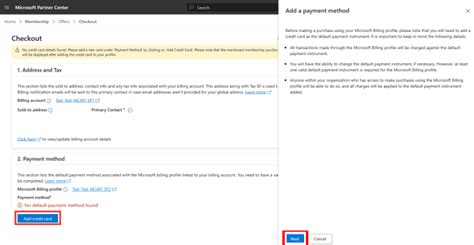 Add A Credit Card Payment Method Partner Center Microsoft Learn
