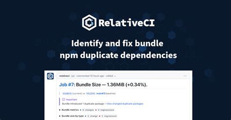 Identify And Fix Bundle Npm Duplicate Dependencies RelativeCI