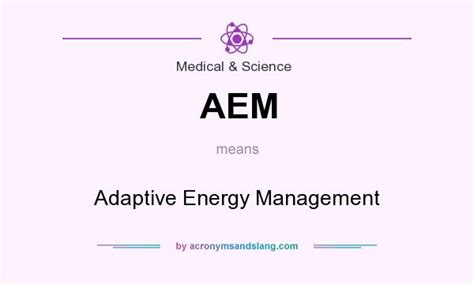 AEM Adaptive Energy Management In Medical Science By