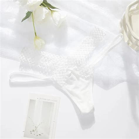 Chiloti Dama Tanga Cu Plasa Albi Fitint Ro