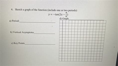Solved 4 Sketch A Graph Of The Function Include One Or Two Periods Course Hero