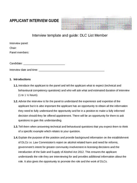 6 Common Panel Interview Questions With Sample Doc Template