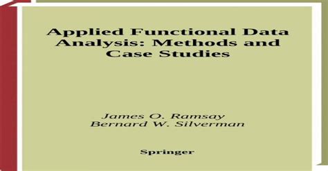 Pdf Applied Functional Data Analysis Methods And Case · Pdf