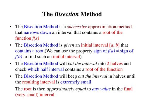 Ppt The Bisection Method Powerpoint Presentation Free Download Id 5388389