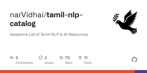 Github Narvidhaitamil Nlp Catalog Awesome List Of Tamil Nlp And Ai Resources