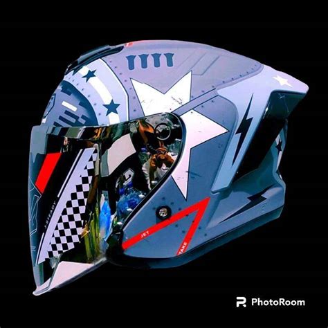 Helm Js Armor Motif Leopard Black Doff Paket Ganteng Spoiler 3d Kekinian Helm Js Armor Solid