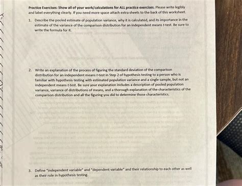 Solved Practice Exercises Show All Of Your