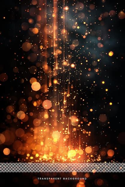 Premium Psd Golden Bokeh Blur Background Overlay
