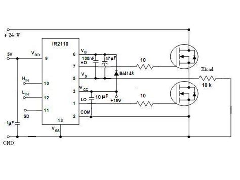 Ir2110 Mosfet Driver Circuit Diagram