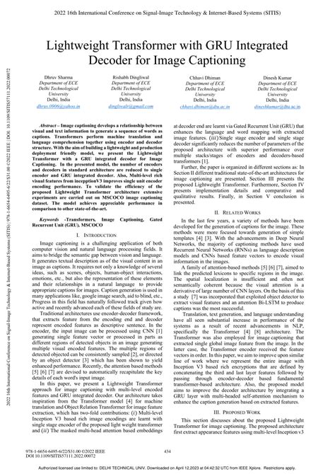 Pdf Lightweight Transformer With Gru Integrated Decoder For Image