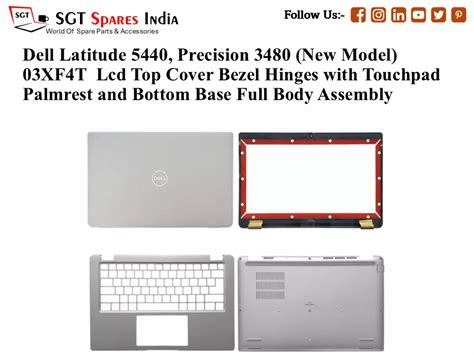 Dell Latitude 5440 Precision 3480 New Model 03xf4t Laptop Lcd Top Cover Bezel Hinges With