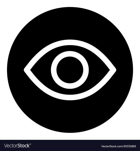 Eye Flat Icon Isolated On White Background Vector Image