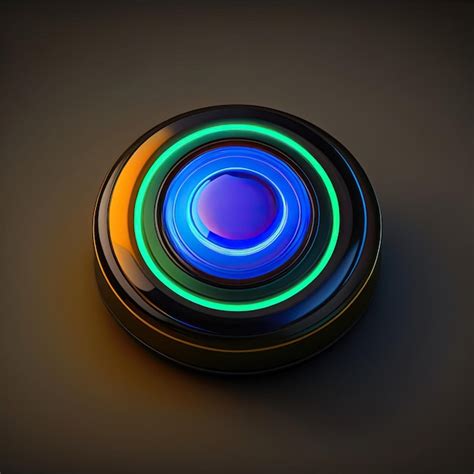 Premium Ai Image Glowing Power Button Premium Ai Image Glowing Power Button