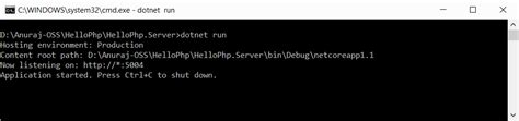 anuraj running php on core with peachpie