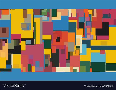 Multicolored Decorative Background Of Rectangles Vector Image