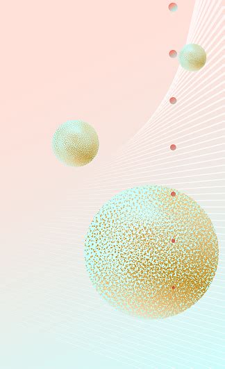 라운드 골드 구를 비행 하는 현대 미래 추상 수직 배경 라인 그라데이션 배경 노트북 커버 디자인 벽지에 포인트 라인 응용 프로그램 포스터 추상화 공간 테마 벡터 3차원