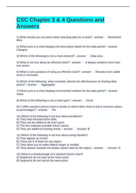 CSC Chapter 3 4 Questions And Answers CSC Cyber Secure Coder Stuvia US