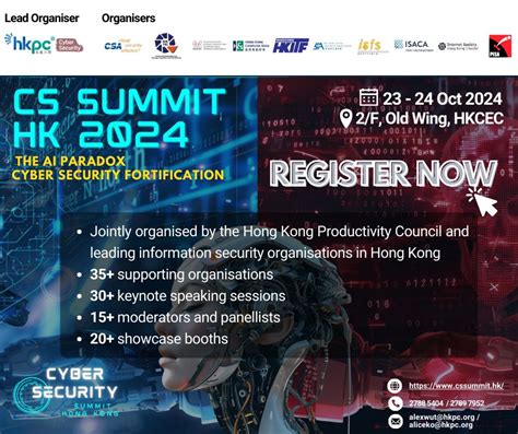 Cybersecurity Cssummit Hkpc Hkcert Ai Hongkong Summit Registration Cyber Security
