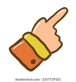 Index Finger Pointing Illustration Cartoon Doodle Stock Vector Royalty Free 2357729101